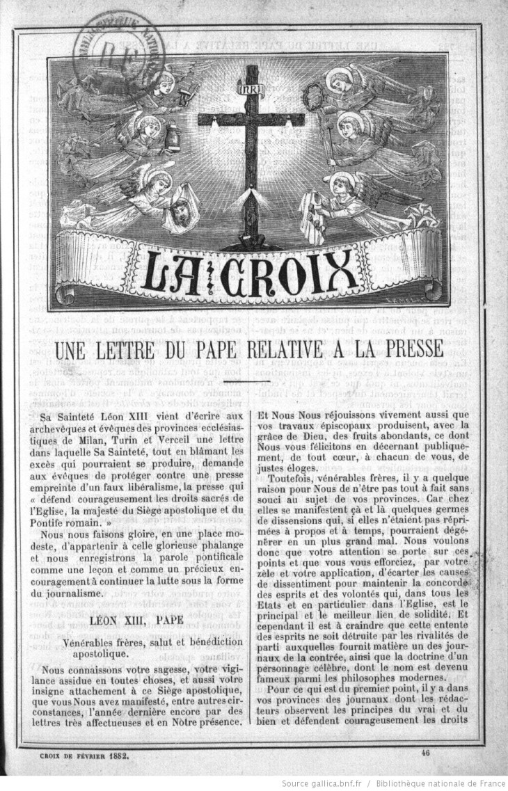 La Croix, the Tablet, and the Jews « Religious Histories and Discourses